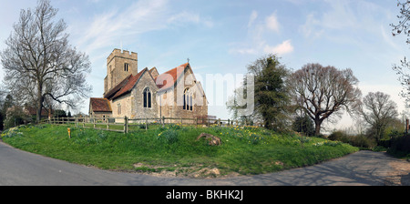 a stitched panoramic view of St Mary's church, Stone-in-Oxney, Kent ...