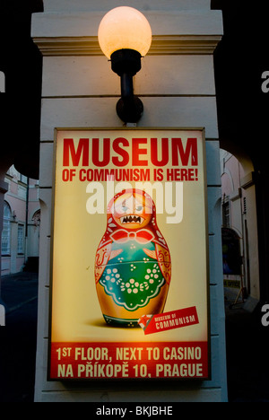 Museum of Communism poster Prague Czech Republic Stock Photo - Alamy