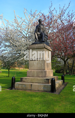 Bronze statue of Ebenezer Elliott the Corn Law Rhymer Weston Park ...