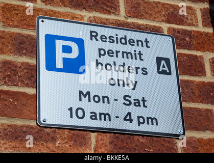 A residents parking sign - Permit Holders only - in Bromley, South ...