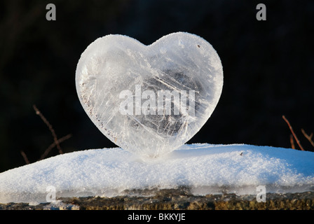 Heart on ice: cold-hearted Stock Photo - Alamy