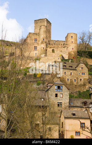 The Medieval Fortress Belcastel Castle Overlooking the Historic Village ...