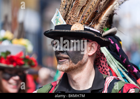 Black Faced Border Style Morris Man from the Wolfshead and Vixen Morris ...