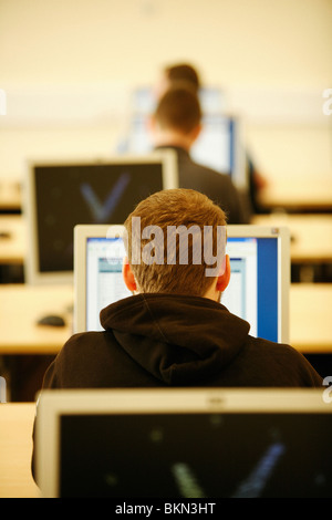 University students working at computer workstations Stock Photo - Alamy