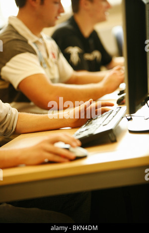University students working at computer workstations Stock Photo - Alamy