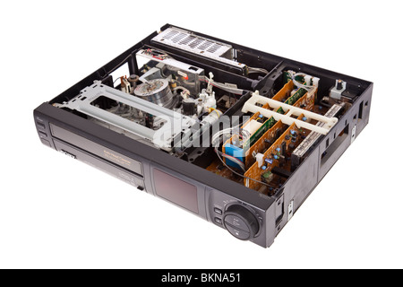 The inside of a VHS video cassette player Stock Photo - Alamy