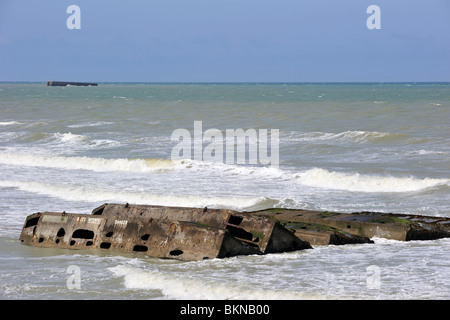Phoenix caisson of the D-Day landings Mulberry Harbour which began to ...