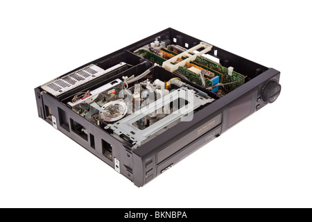 The inside of a VHS video cassette player Stock Photo - Alamy