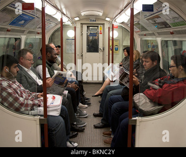 Interior Bakerloo Line London Underground Train Stock Photo - Alamy