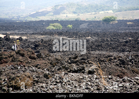 The lava field from the last eruption of Ilopango Volcano, El Salvador ...