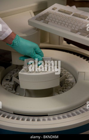 Abbott AxSym, an immunoassay system that is used for serology testing ...