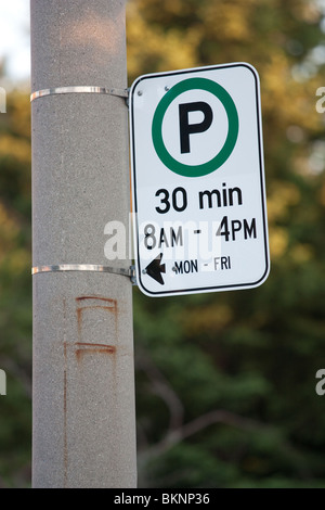 A 30 min parking sign Stock Photo - Alamy