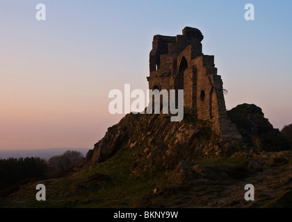 sunset at mow cop castle Stock Photo - Alamy