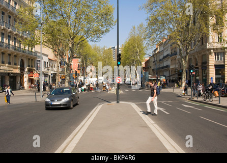 The Busy Boulevard de Strasbourg with Beautiful Architecture in Central ...