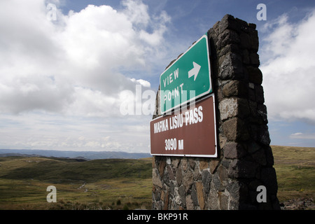 Mafika Lisiu Pass Road (3090 meter), highest road in Lesotho Stock ...