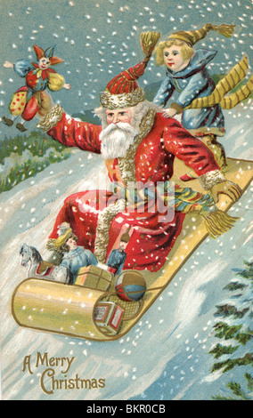 father christmas nicholas sledge Stock Photo - Alamy