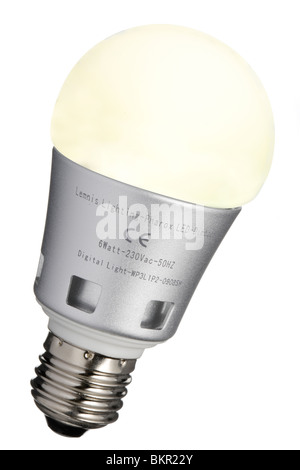 Modern energy saving light bulb and old low-efficiency bulbs Stock ...