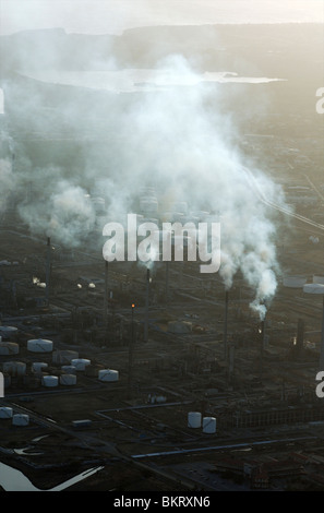 Curacao, aerial view of the Isla refinery Stock Photo - Alamy