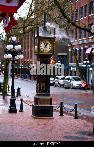 Steam-powered clock at Gastown, a national historic site in Vancouver ...