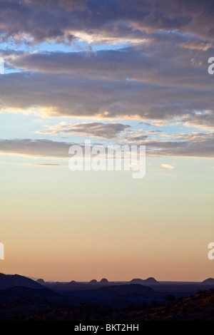 Namibia,sunset landscape in the Omaruru reserve Stock Photo - Alamy