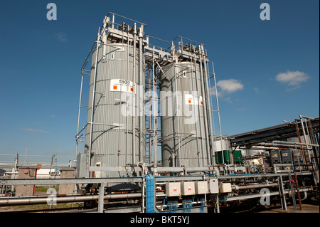 Chemical Factory Storage Tanks of Ethylene Oxide U 8 Stock Photo - Alamy