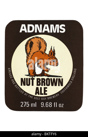 Adnams Nut Brown Ale bottle label - circa 1986 - 1987 Stock Photo - Alamy