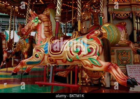 The Victorian Gallopers Roundabout Carousel or Merry go Round at ...