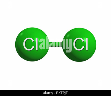 Chlormolekül Cl2 / chlorine molecule Cl2 Stock Photo - Alamy