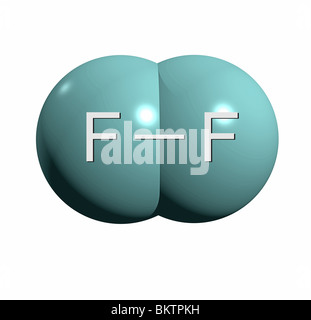 Fluormolekül F2 / fluorine molecule F2 Stock Photo - Alamy