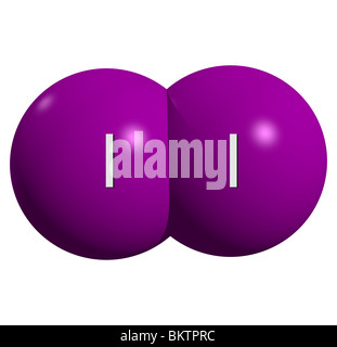 Iodmolekül I2 / iodine molecule I2 Stock Photo - Alamy