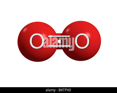 Sauerstoffmolekül O2 / oxygen molecule O2 Stock Photo - Alamy