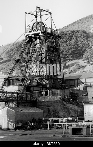 Coalminers finish their shift at Merthyr Vale Colliery Mid Glamorgan ...