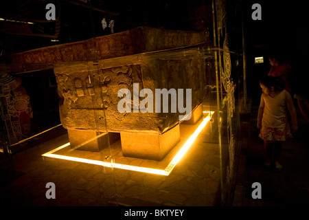 King Pakal in ancient Mayan ruins of Palenque. Chiapas, Mexico Stock ...