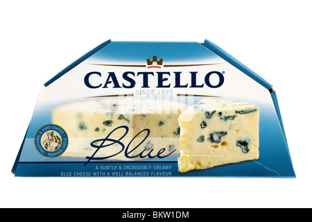 Box of Castello creamy blue cheese Stock Photo - Alamy