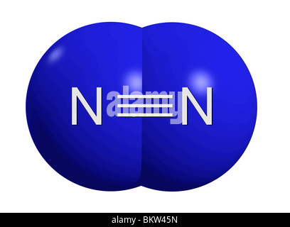 Stickstoffmolekül N2 / nitrogen molecule N2 Stock Photo - Alamy