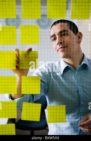 Yellow post its Stock Photo - Alamy