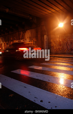 Empty run down subway or underpass winter snow in england uk Stock ...