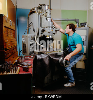 worker working with power tool in carpentry workshop Stock Photo - Alamy