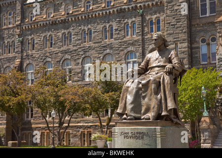 Washington DC. Georgetown University, Statue of Founder John Carroll ...