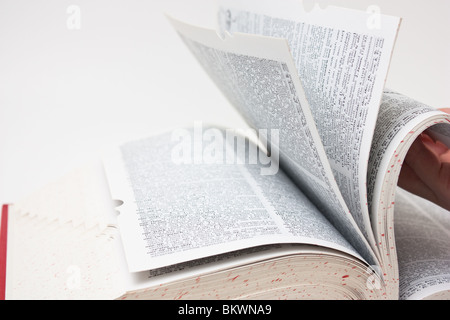 book flipping page reference search Stock Photo - Alamy