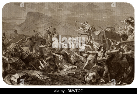 The Battle of Aquae Sextiae, 102 BC. The Romans, under the General ...