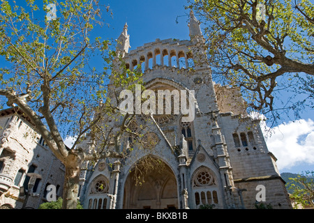 The spectacular Parish church of Sant Bartomeu, in Soller (Majorca ...