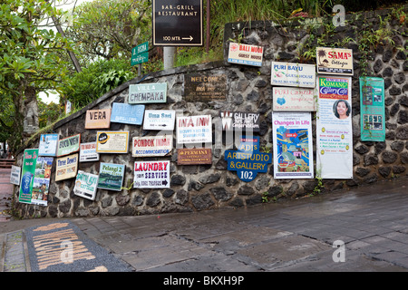 signs at street in ubud indonesia Stock Photo - Alamy