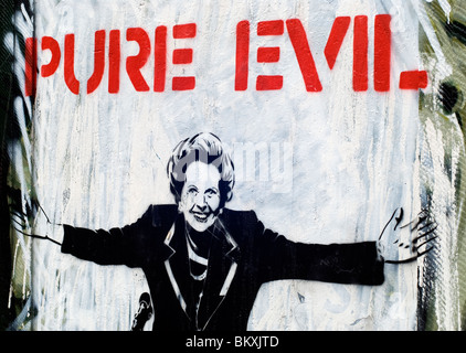 Margaret Thatcher - Pure Evil Stock Photo - Alamy