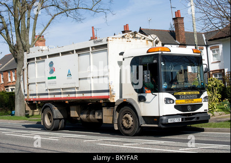 Bin lorry in a suburban street in England Stock Photo - Alamy