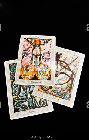 tarot cards - death sorrow devil Stock Photo - Alamy