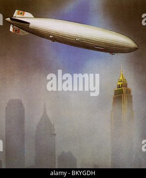 AIRSHIP OVER NEW YORK Stock Photo - Alamy