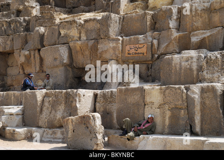 People climbing the Great Pyramid, Egypt Stock Photo - Alamy