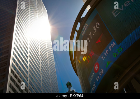 DJIA Dow Jones industrial average symbol. Concept words DJIA Dow Jones ...