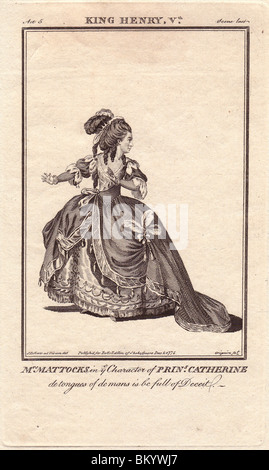 Mrs. Isabella Mattocks as Princess Catherine in "Henry V.". . Isabella ...